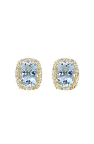 EFFY 14k Yellow Gold Seaside Elegance Aquamarine Earrings - Blue