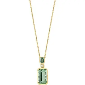 EFFY 14k Yellow Gold Amethyst Elegance Pendant - Green
