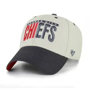 '47 Black Kansas City Chiefs Half Block Text Mvp Adjustable Hat - Gray