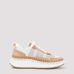 Chloé Nama Sneaker In Lower-impact Mesh - Brown