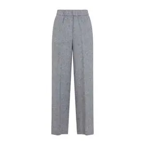 Peserico Linen Straight Pants - Blue