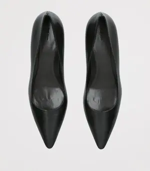 THE ROW Liisa Leather Wedge Pumps 45