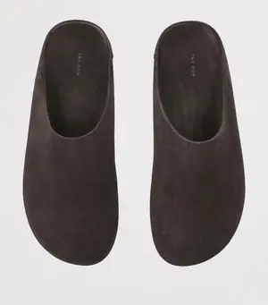 THE ROW Hudson Suede Slides