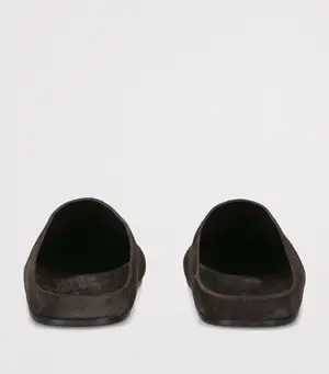 THE ROW Hudson Suede Slides
