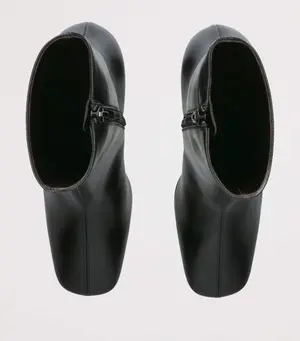THE ROW Cindy Leather Ankle Boots 85