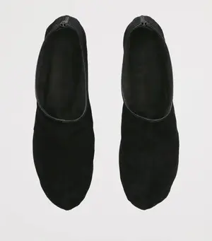 THE ROW Stellene Suede Slippers