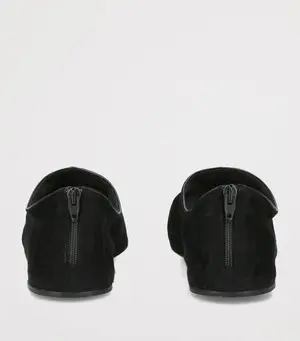 THE ROW Stellene Suede Slippers