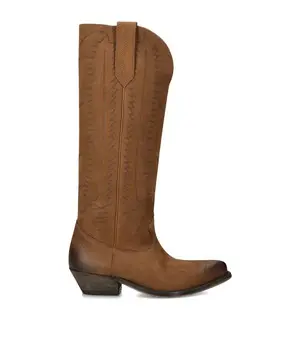 GOLDEN GOOSE Leather Wish Star Knee-high Boots - Brown