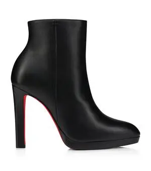 CHRISTIAN LOUBOUTIN Fannylove Booty 120 Leather Boots - Black