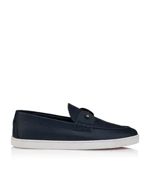 CHRISTIAN LOUBOUTIN Chambeliboat Leather Boat Shoes - Navy