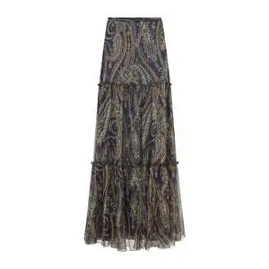 Etro Long Silk Skirt