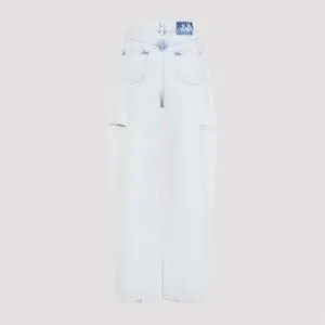 MAISON MARGIELA Cutout Denim Trousers - Blue