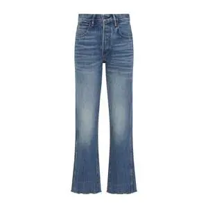 TOM FORD Stonewashed Denim Melanie Straight Trousers - Blue