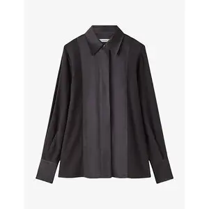 JOSEPH Childs Panelled Relaxed-fit Silk Blouse