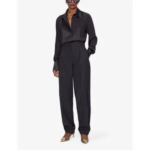 JOSEPH Childs Panelled Relaxed-fit Silk Blouse