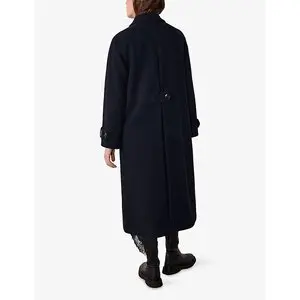 Whistles Collared Button-down Wool And Cashmere Car Coat