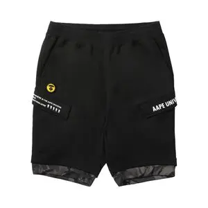 AAPE Logo Print Cargo Shorts