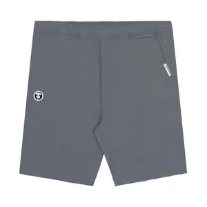 AAPE Moonface Embroidered Twill Shorts /light - Grey