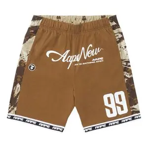 AAPE Moonface Graphic Reversible Shorts /light - Brown