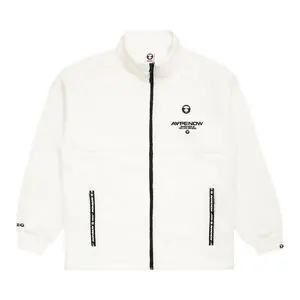 AAPE Zip Up Fleece Sweatshirt 'ivory - Cream