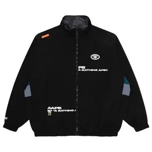 AAPE Moonface Camo Reversible Zip-up Jacket - Black