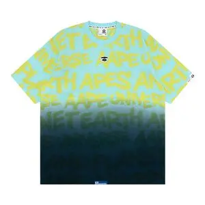 AAPE Moonface Logo-patterned Tee /yellow - Blue