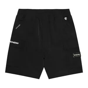 AAPE Now Moonface Logo Cargo Shorts - Black
