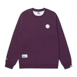 AAPE Moonface Patch Sweatshirt /heather - Red