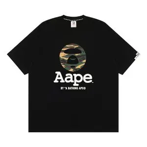 AAPE Unvs Moonface Graphic Tee /green - Black