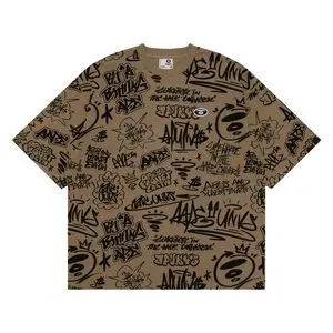 AAPE Moonface Fancy Tee 'beige/black