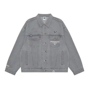 AAPE Moonface Workwear Denim Jacket /light - Grey