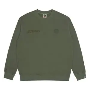 AAPE Moonface Embroidered Sweatshirt 'khaki/dark - Tan
