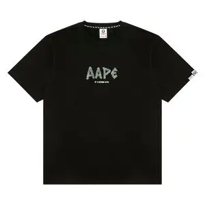 AAPE Logo Print Tee - Black