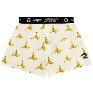 AAPE Moonface Banana Boxers 'ivory/yellow - Cream