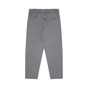 AAPE Moonface Patch Relaxed Denim Pants /light - Grey