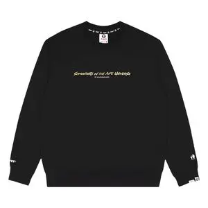 AAPE Moonface Drip Graphic Sweatshirt - Black