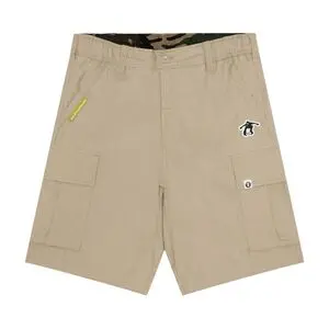AAPE Moonface Logo Cargo Shorts 'beige/grey - Tan
