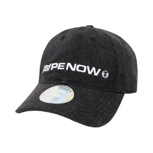 AAPE Moonface Embroidered Denim Cap - Black