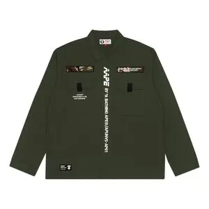 AAPE Logo Work Shirt 'khaki/dark - Tan