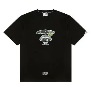 AAPE Camo Moonface Logo Tee - Black