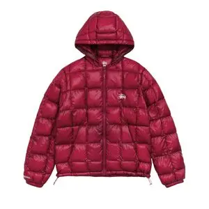 StÜssy Midweight Hooded Puffer 'fuchsia