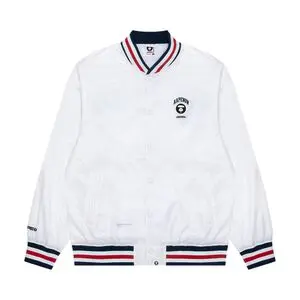 AAPE Moonface Patch Jersey Jacket - White