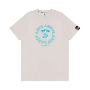 AAPE Moonface Relaxed Graphic Tee 'ivory/heather - Cream