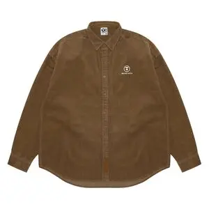 AAPE Moonface Logo Long Sleeve Shirt 'beige - Tan