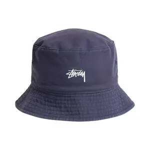 StÜssy Reversible Stock Bucket Hat 'navy/stone