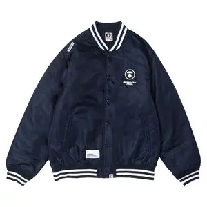 AAPE Moonface Patch Bomber Jacket 'navy - Blue
