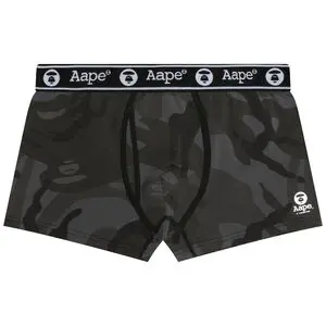 AAPE Moonface Logo Camo Boxer Briefs /multi - Black
