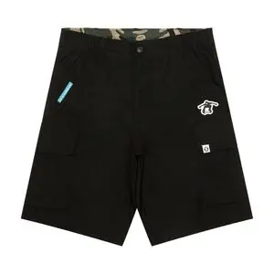 AAPE Moonface Logo Cargo Shorts - Black