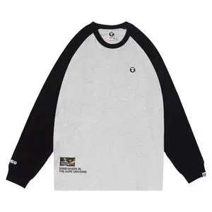 AAPE Moonface Raglan Long-sleeve Tee - Black