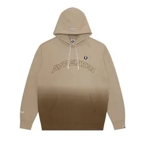 AAPE Moonface Patch Gradient Hoodie 'beige/grey - Tan